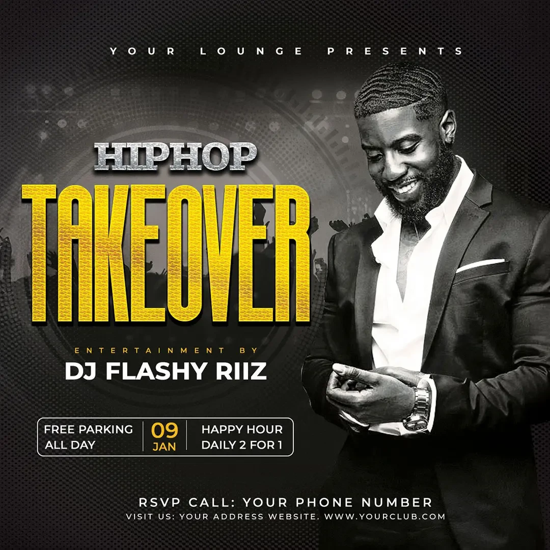 Hip Hop Take Over PSD Flyer Template