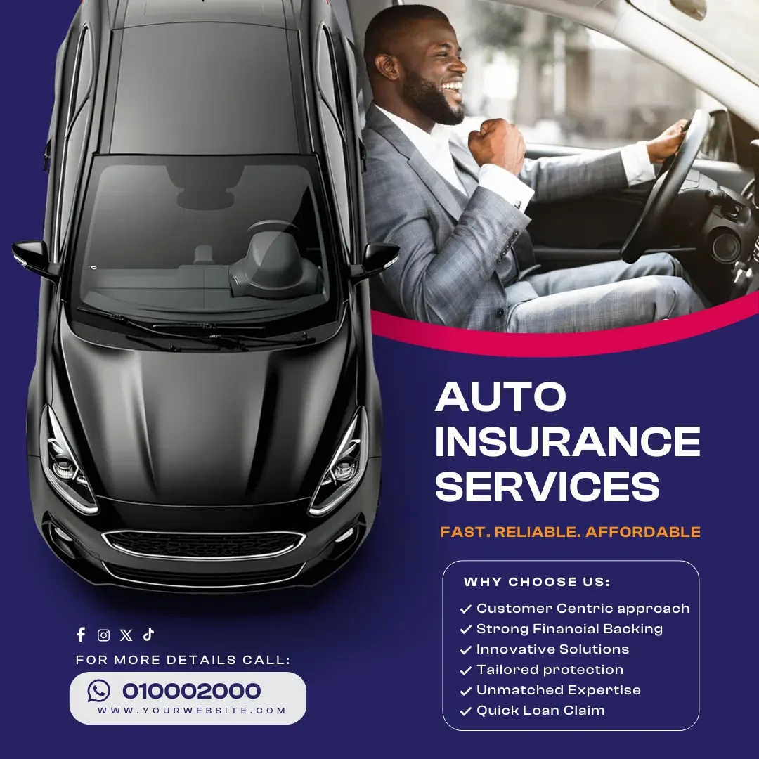 Customizable Car Insurance Services Flyer Template